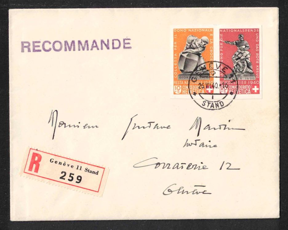 1940 Pro Patria Blockausschnitt Z29 auf Brief, Kat. 500.- | Kaufen auf Ricardo