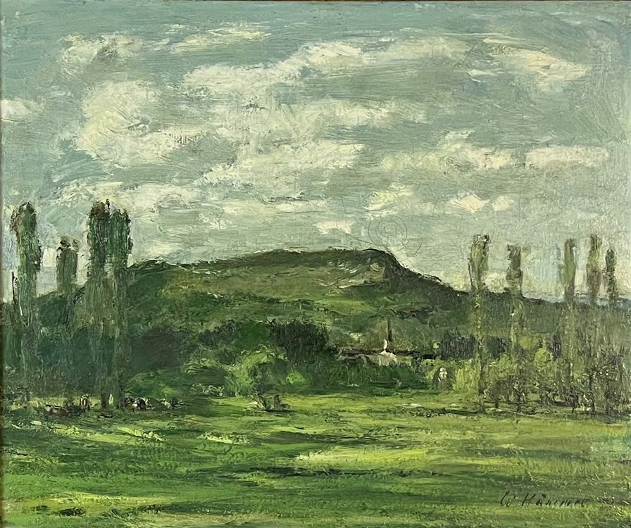 Wilhelm Hummel. Grüne Landschaft. Öl auf Leinwand (Gebraucht) in Zumikon für CHF 50 – nur ...