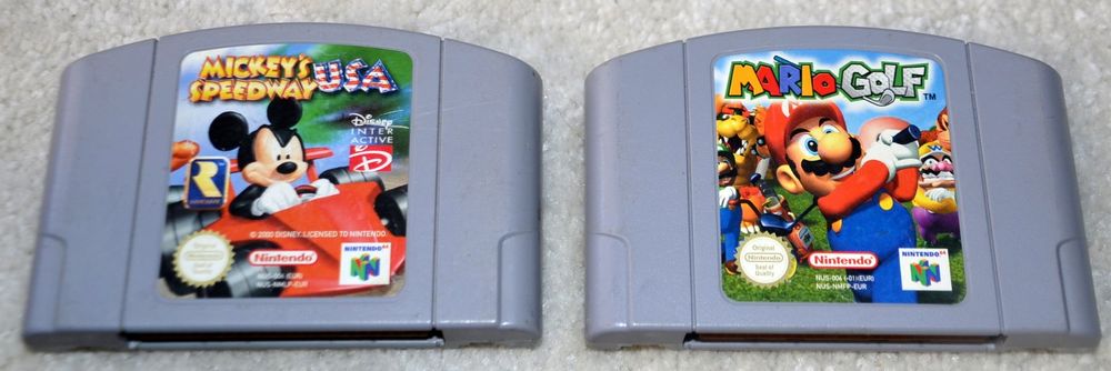 2 x Spiel / jeu N64 Mickey's Speedway / Mario Golf (Gebraucht) in ...
