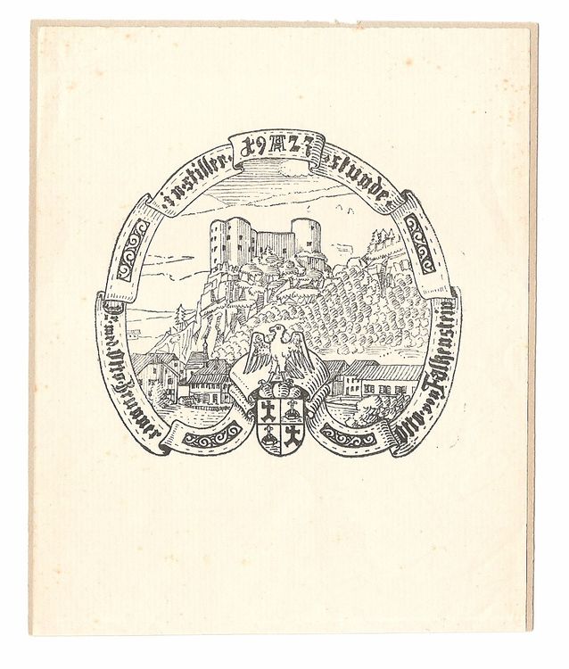Ex-libris héraldique Otto Brunner Falkenstein par Am Rhein (D'occasion ...