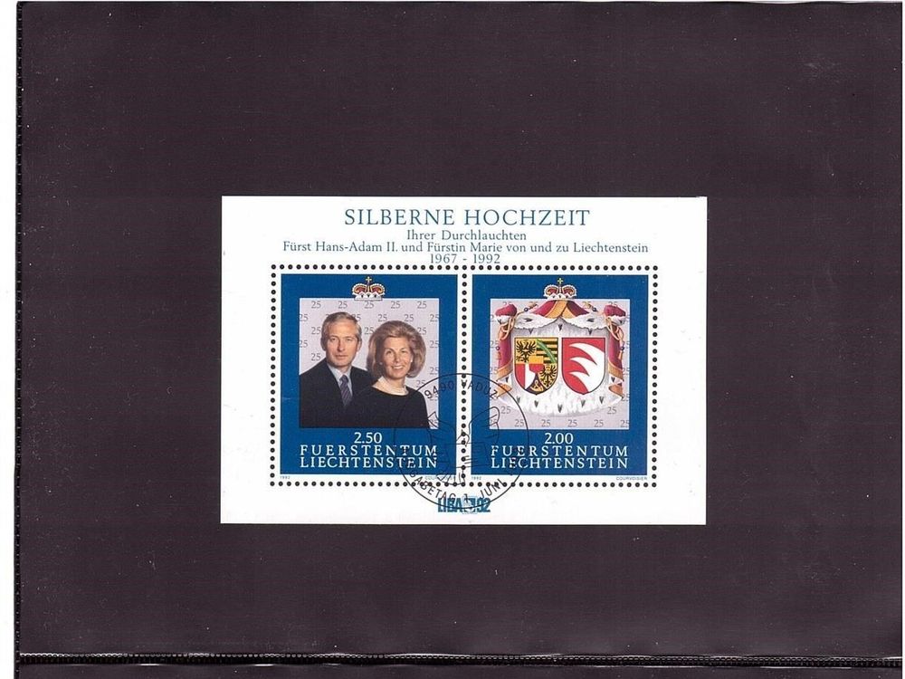 1992 Silberhochzeit - Block (Neu (gemäss Beschreibung)) in Oberwil (Dägerlen) für CHF 2 – mit ...