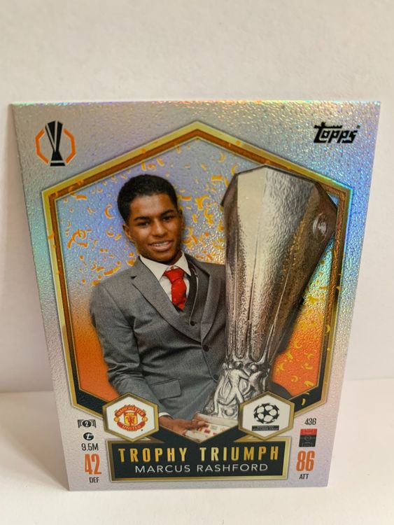 Match Attax Marcus Rashford Trophy Triumph (Neu (gemäss Beschreibung ...