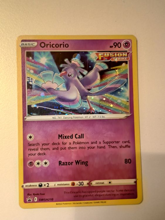 Carte Pokémon Oricorio Fusion Strike 90/264 (Gebraucht) in Agiez für ...
