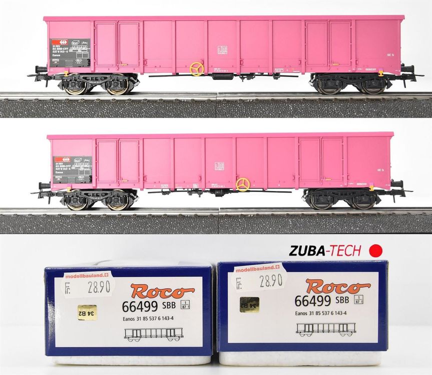 Roco 2x 66499 Hochbordwagen Eanos SBB GS | Kaufen auf Ricardo