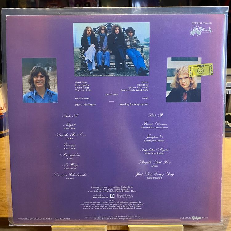 RARE : Krokus – Krokus..LP (SWISS FIRST PRESS 1976) (Gebraucht) in Gals ...