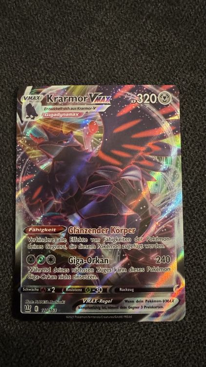 Kramor VMAX - Seltene Pokémon Karte - Top Zustand!🔥 (51) (Neu (gemäss ...