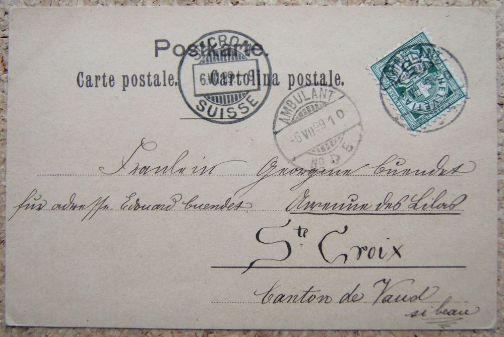 AK MIT FRAU, ROSE, SPRUCH UND RASIERKLINGENSTEMPEL 1899 (Gebraucht) in ...