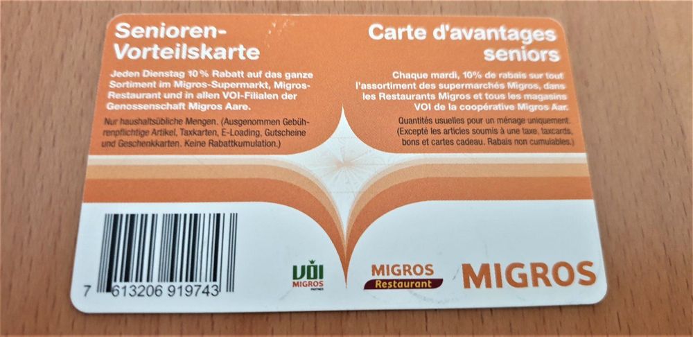 MIGROS CARD - SCHWEIZ (Gebraucht) in Brüttisellen für CHF 3 – mit ...