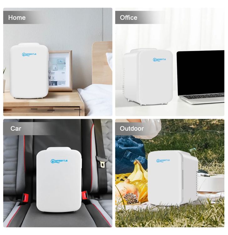 + Mini Kühlschrank 4L tragbarer Kühlschrank mit heiss Weiss (Neu und ...