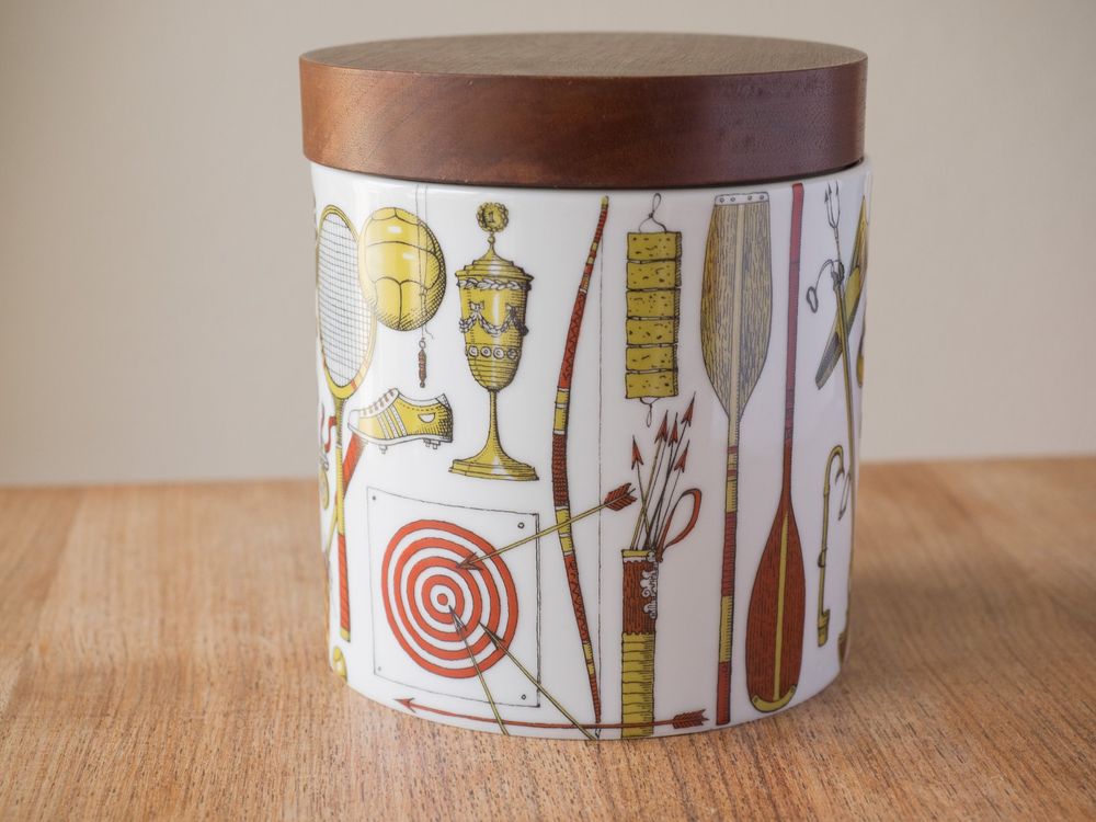 Porzellandose Sport Teak LPM Bavaria vintage Elisabeth Liegl (Gebraucht ...