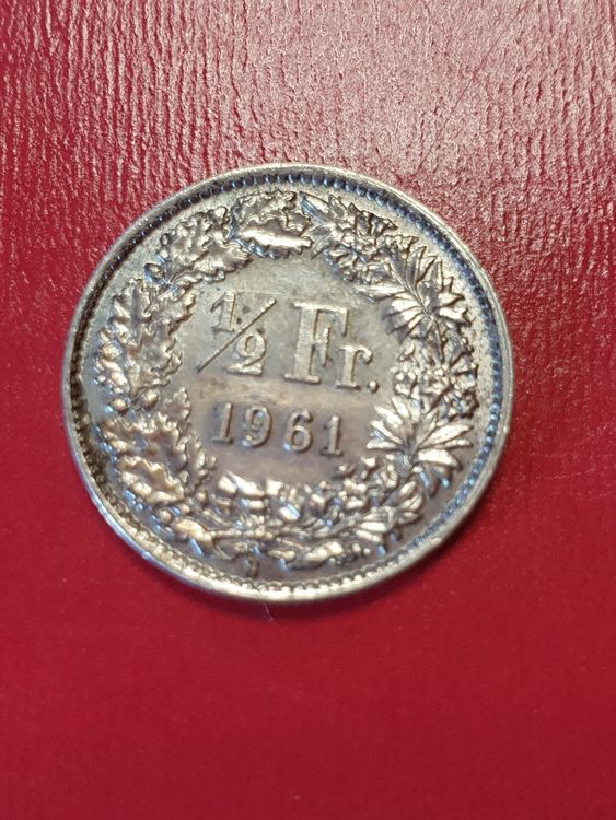Schweizer Silbermünze Fr. 1/2, 1961 (Gebraucht) in Winterthur für CHF 1.5 – mit Lieferung auf ...