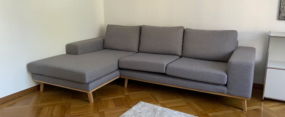 Eck-Sofa grau, selten gebraucht | Kaufen auf Ricardo