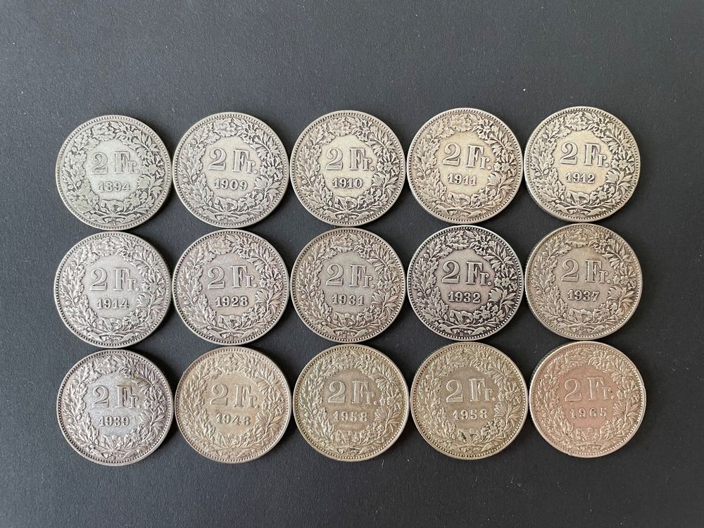 15x 2 Franken Stücke Silber | Kaufen auf Ricardo