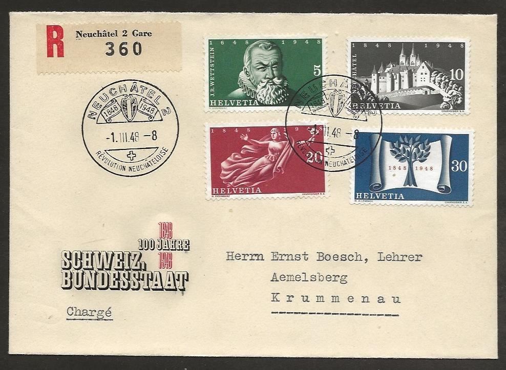 1948 R-Brief Serie Westfälischer Friede (Gebraucht) in Arlesheim für CHF 1 – mit Lieferung auf ...