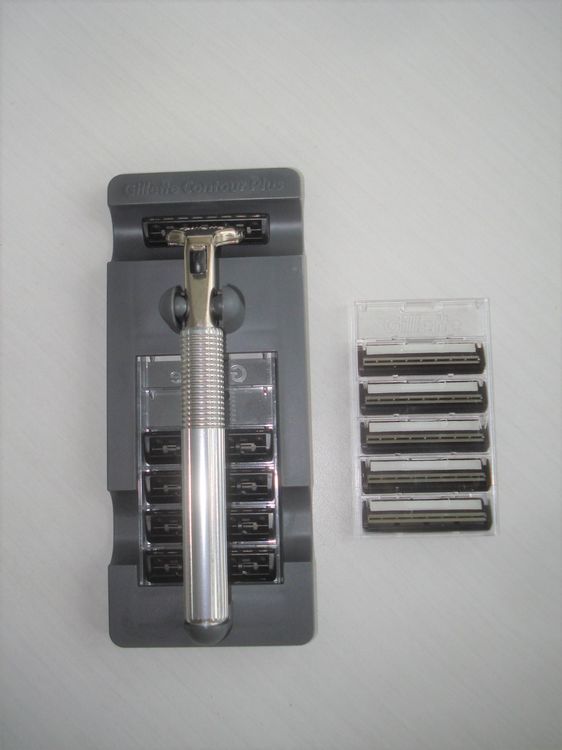 Vintage Gillette Contour Plus Rasierer Metall Massiv - 1980s (Gebraucht ...