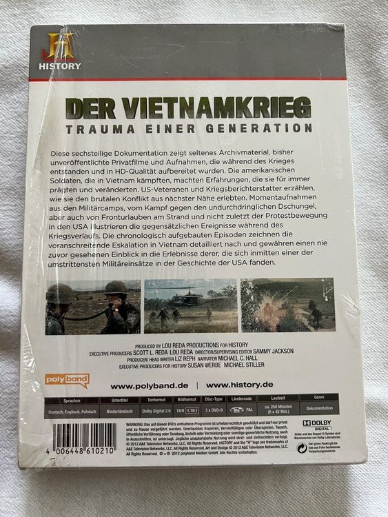 DER VIETNAMKRIEG TRAUMA EINER GENERATION DVD Doku (Neu (gemäss Beschreibung)) in Rebstein für ...