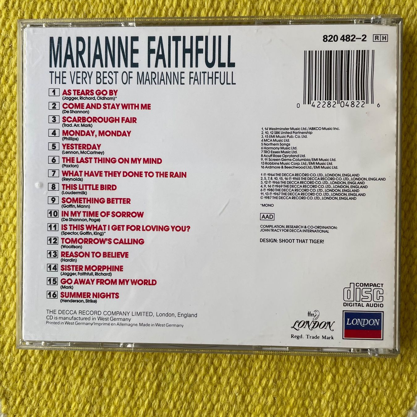 MARIANNE FAITHFULL-VERY BEST OF (Gebraucht) in Rorschacherberg für CHF ...