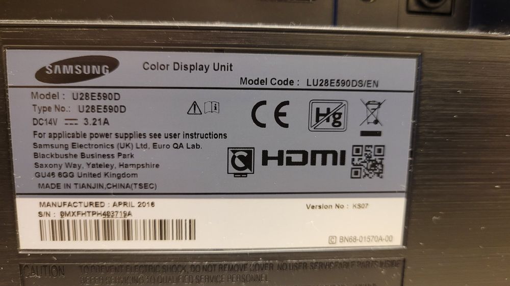 PC Monitor 28" 4K Samsung U28E590D | Kaufen auf Ricardo