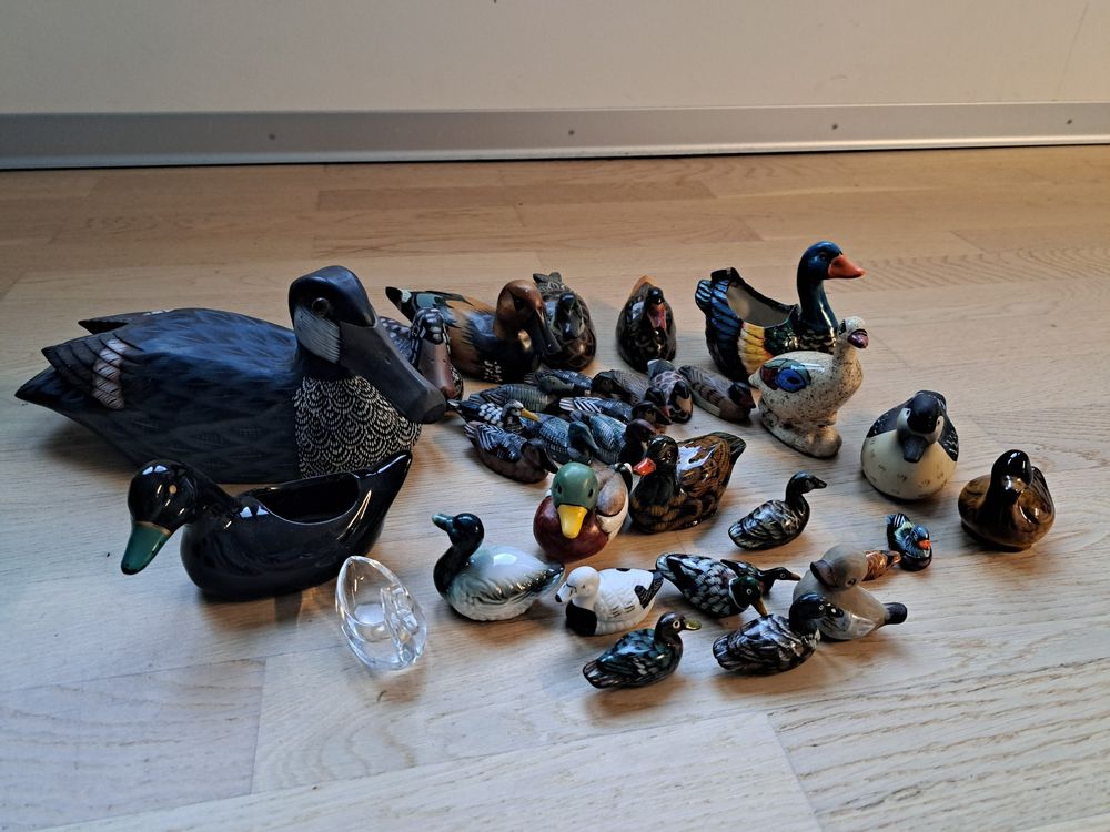 grosses 34-teiliges!!! Enten-Set (Holz, Porzellan etc.) (Neu (gemäss ...
