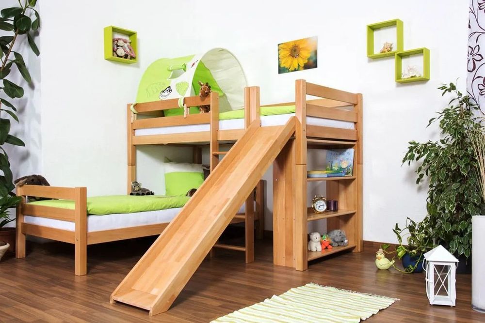 Doppel Hochbett Mit Rutsche