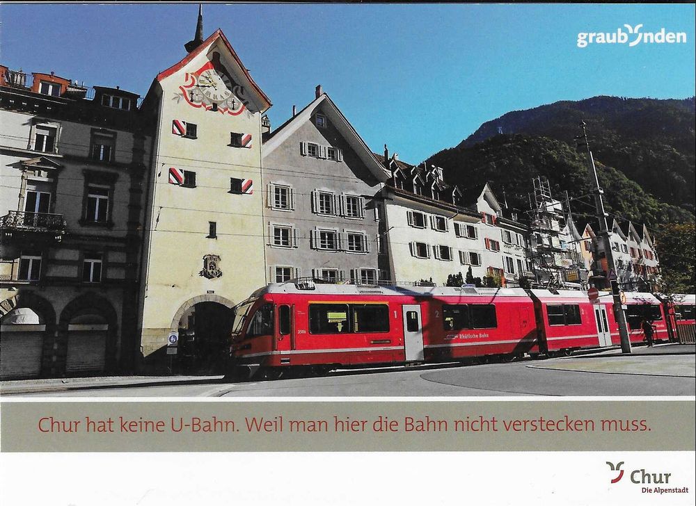 Chur-Die Alpenstadt Arosabahn vor der Churer Altstadt | Kaufen auf Ricardo