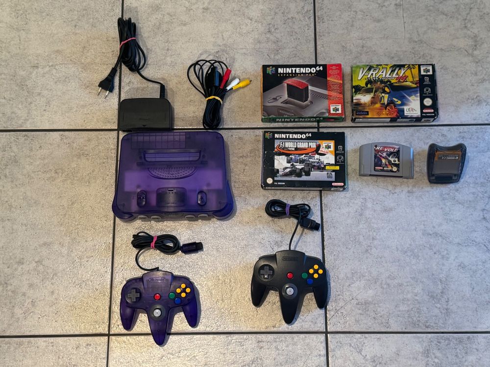 Nintendo 64 Purple Grape - N64 mit Expansion Pak und Spielen (Gebraucht ...