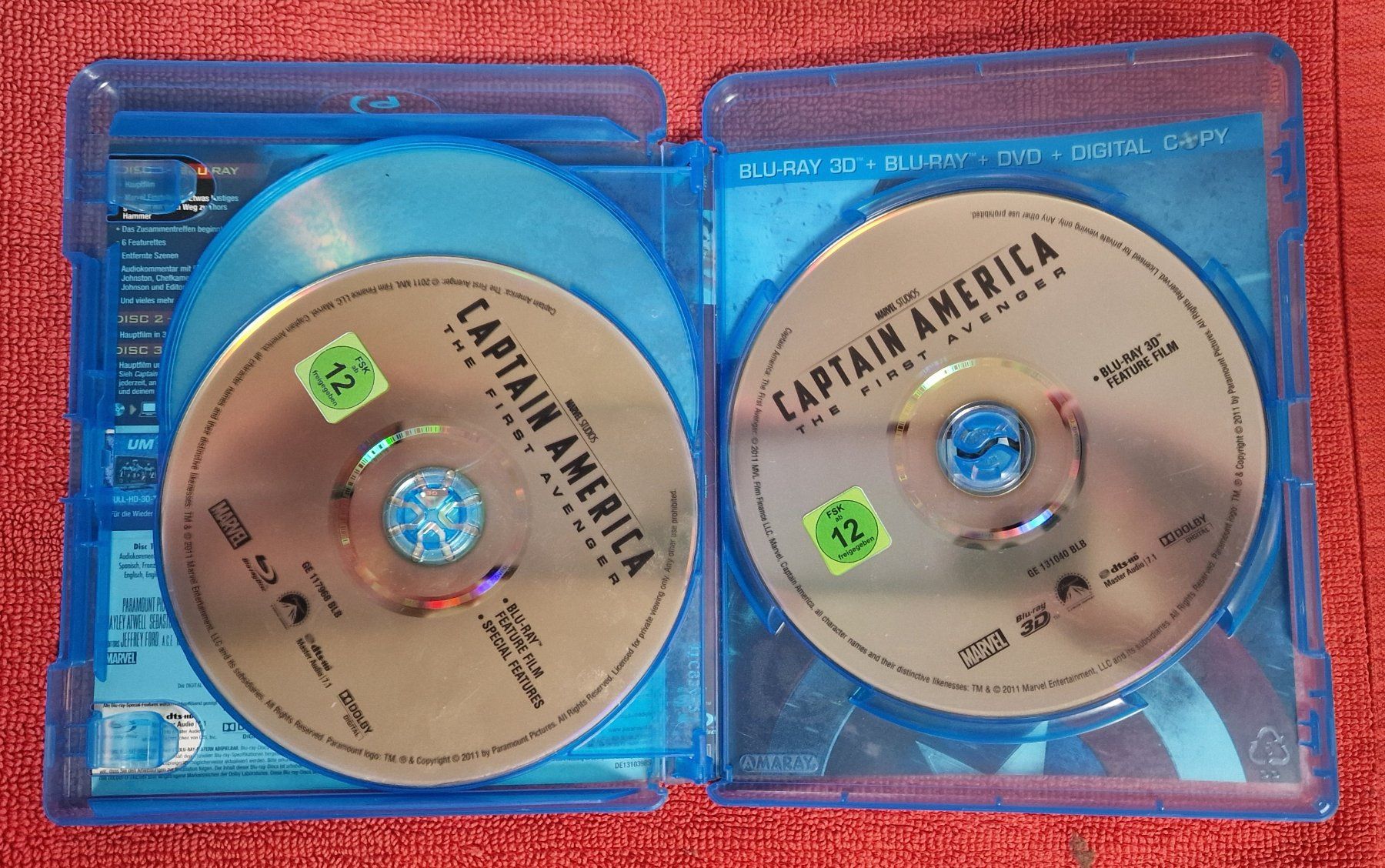 Captain America The First Avenger BluRay (2011) 3D & normal (Gebraucht ...