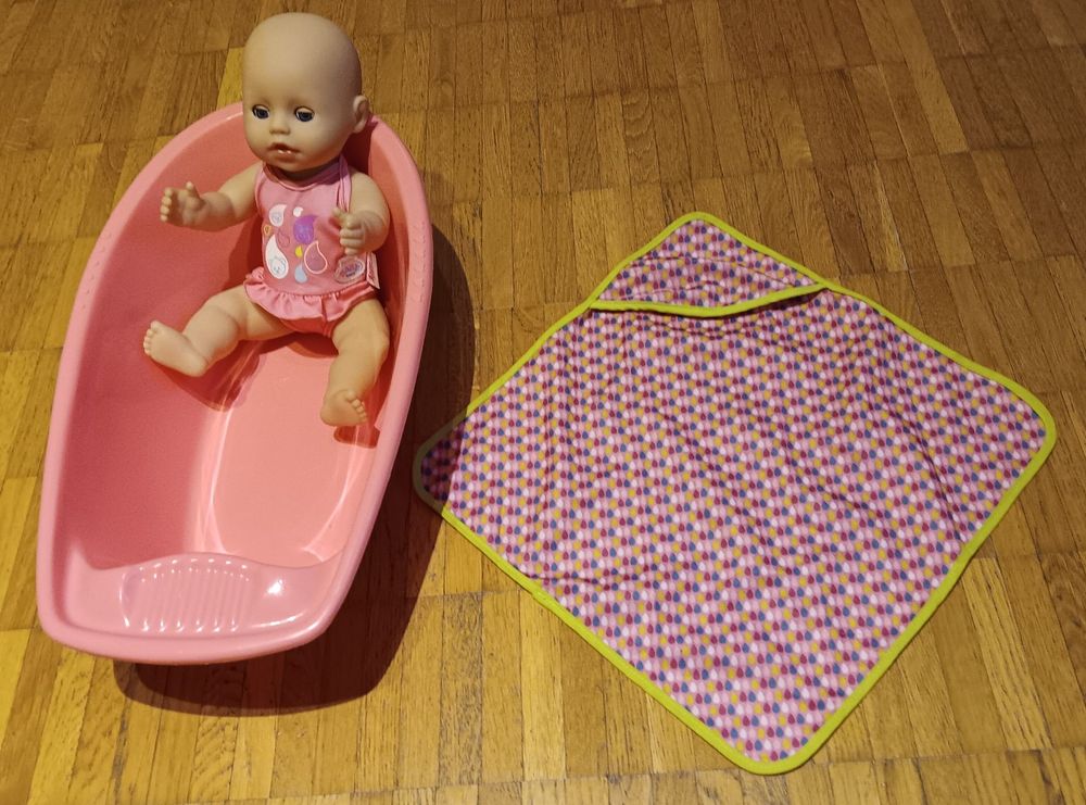 5// Puppe Baby Born,Zapf Creation mit Badewanne und Tuch | Kaufen auf ...