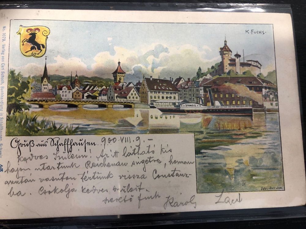 Postkarte Schaffhausen K.Fuchs 1900 (Gebraucht) in Rorschach für CHF 4 ...