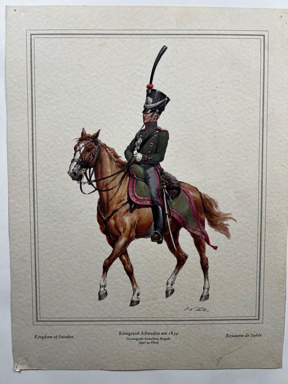 6x Militärische Uniformen Kavallerie Kavallerie Grafiken | Kaufen auf Ricardo