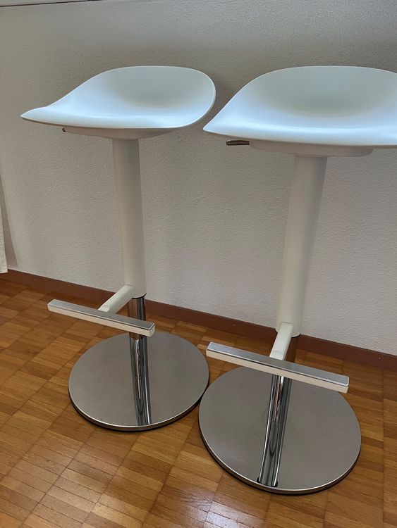 2 IKEA Barstühle Janinge weiss, neuwertig 76 cm hoch | Kaufen auf Ricardo