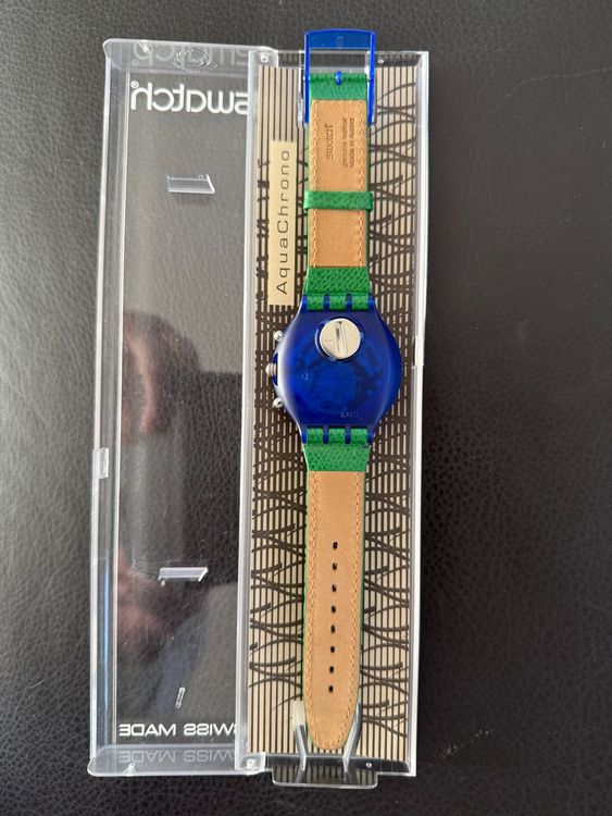 Swatch Aqua Chrono „BLUE SKY“ von 1993, SBN100 NEU ! (Neu (gemäss ...