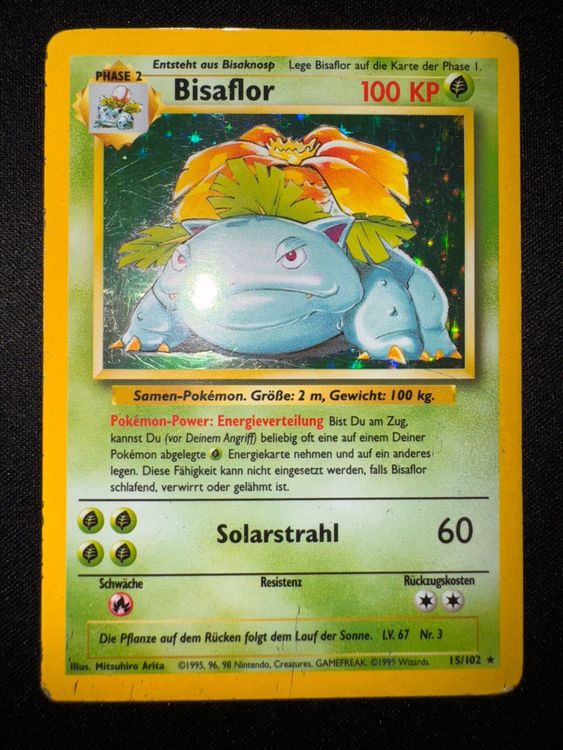 Pokemon Bisaflor Holo 15/102 - Base Set - DE (Gebraucht) in Bürglen UR ...