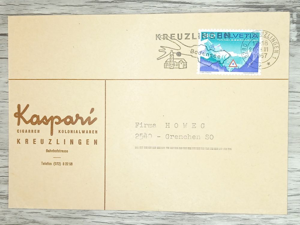 TR17 Enveloppe + Timbre Suisse 1967 (Gebraucht) in Cousset für CHF 0.6 – mit Lieferung auf ...