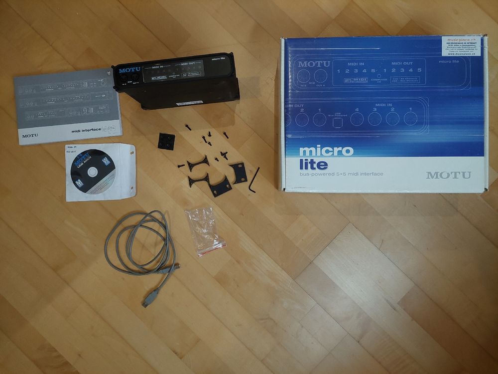 MOTU Micro Lite 5x5 Midi Interface (komplett, inkl OVP) (Gebraucht) in Arisdorf für CHF 52 – mit ...