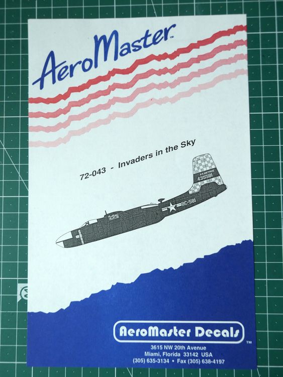 1/72 Douglas B-26B RB-26C A26C Invader 4 Versionen Decals (Gebraucht ...