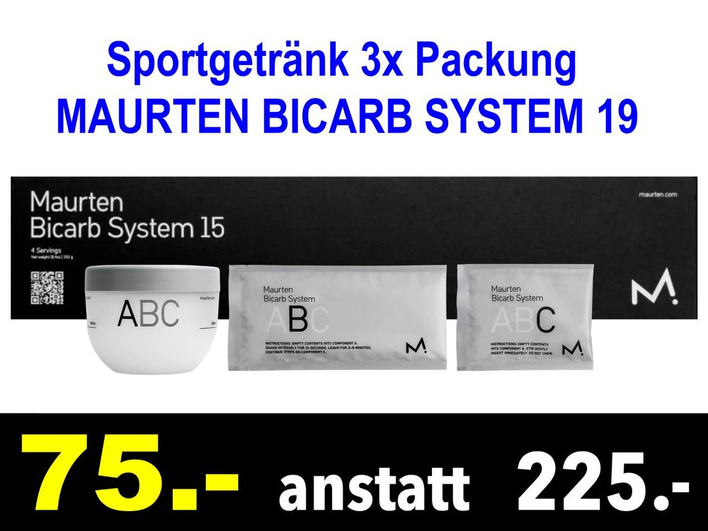 🔴 Sportgetränk 3x Box MAURTEN BICARB SYSTEM 19/540Z (Neuf avec ...