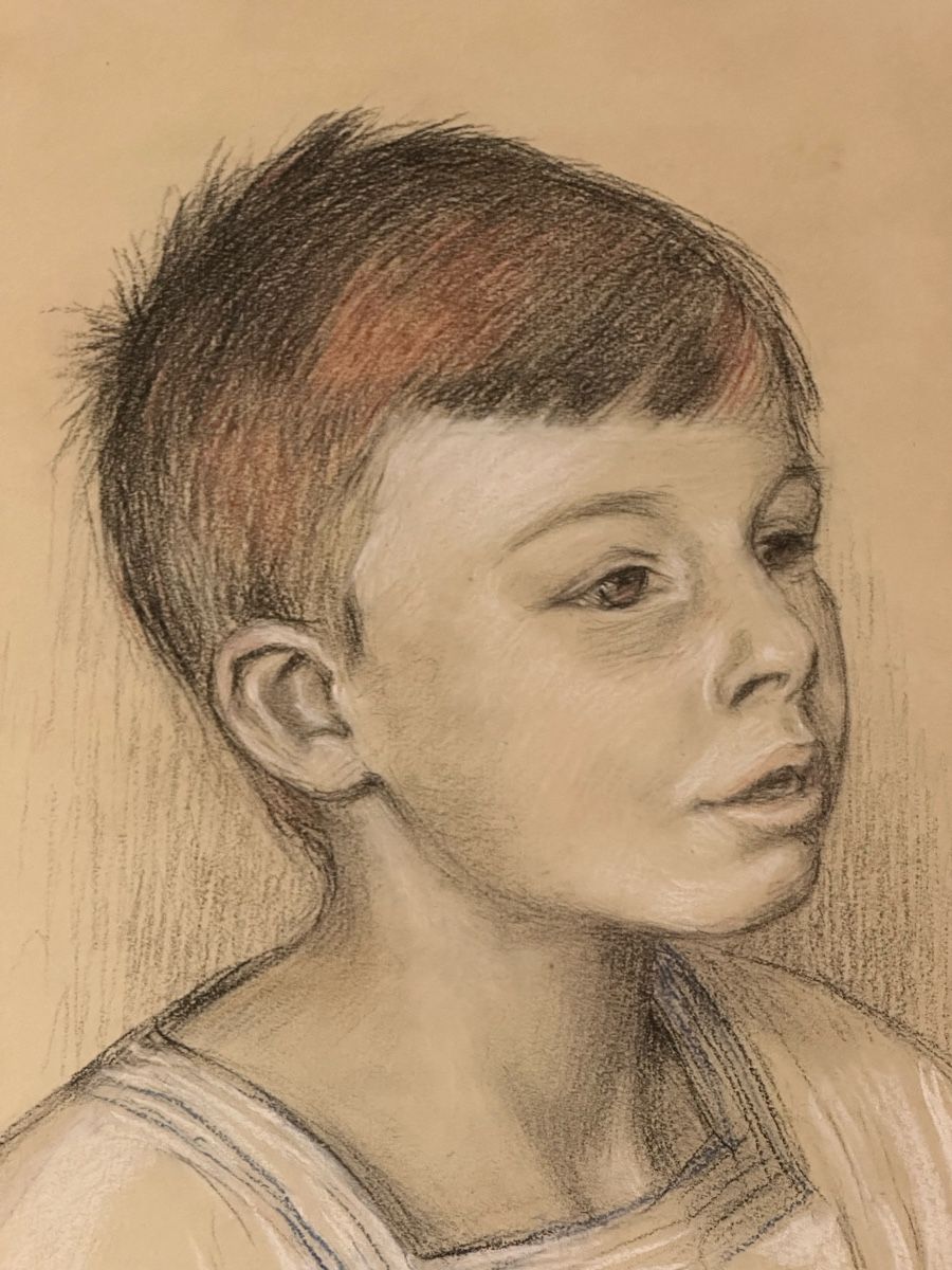 Portrait dessin, signé Élisabeth Oser,1915. (D'occasion) à Genève pour ...