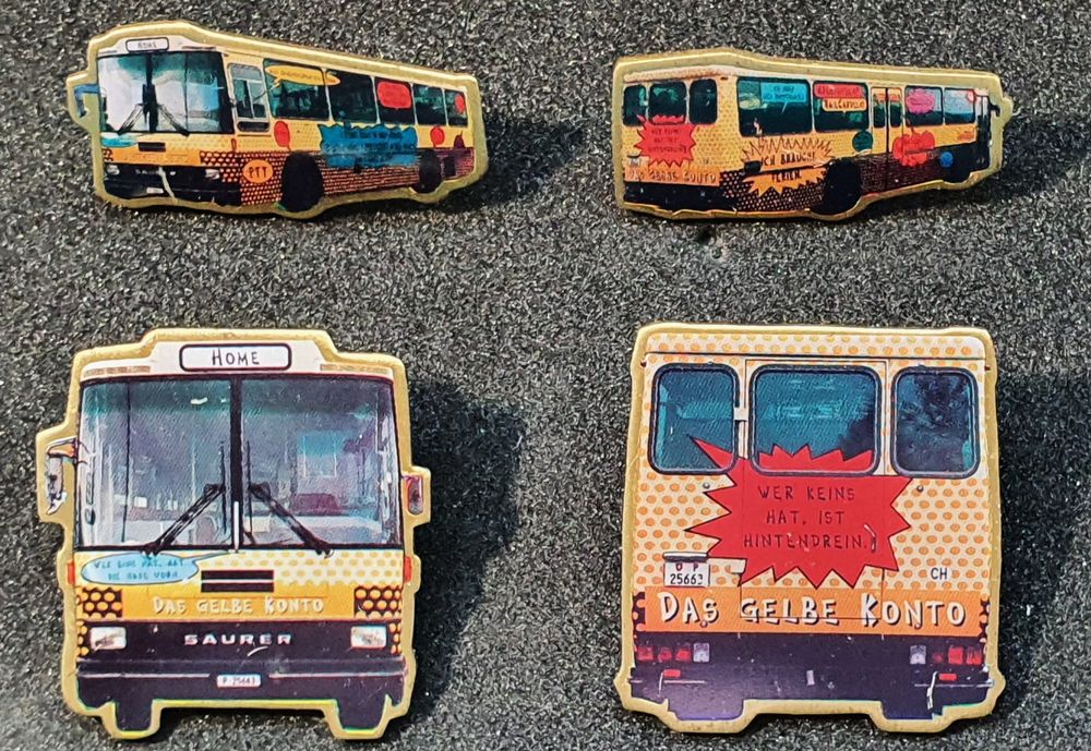 Box165 - 4er Pin Set PTT Postauto Bus Saurer Home Nr. 525 (Gebraucht ...