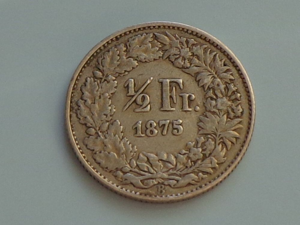 1/2 Fr. 1875 Belle pièce - Rare ! (Gebraucht) in Pully für CHF 27 – mit Lieferung auf Ricardo kaufen