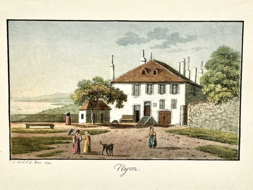 Gravure sur papier "Nyon" par Jakob Samuel Weibel Mars 1829 | Kaufen ...