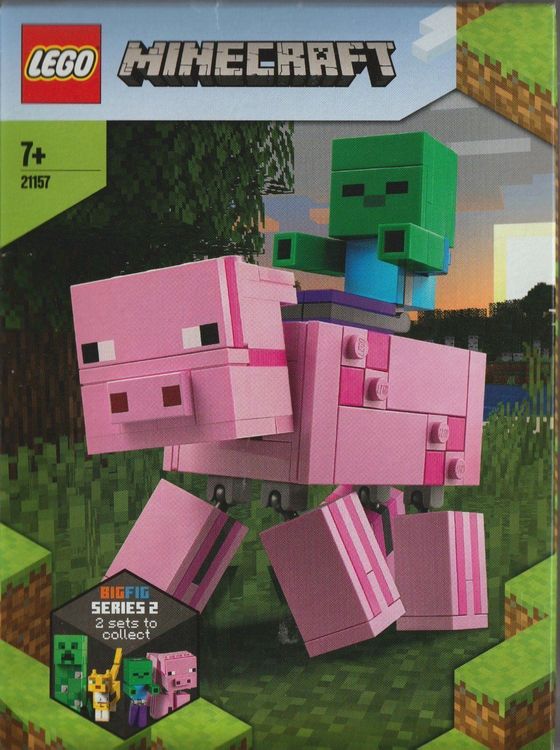 LEGO MINECRAFT 21157 MAXI FIGURE SERIE 2 PIG AND BABY ZOMBIE (Neu und ...