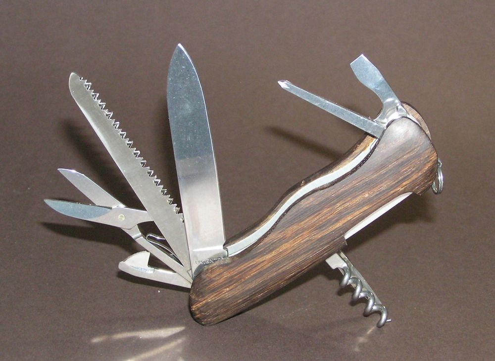 VICTORINOX TASCHENMESSER SACKMESSER MIT HOLZSCHALEN (D'occasion) à ...