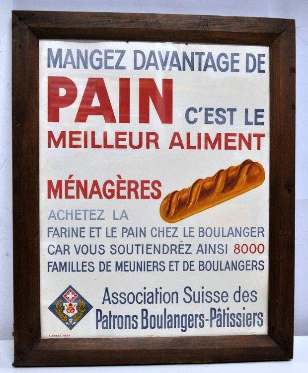 Ancien tableau publicitaire "LE PAIN c'est le meilleur..." (Gebraucht ...