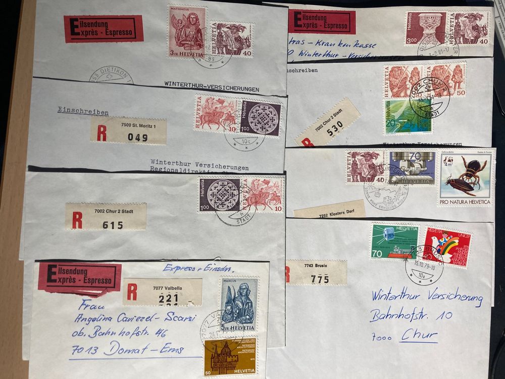 Schweiz 8 Express und R-Briefe 1 (Gebraucht) in Liestal für CHF 1 – mit Lieferung auf Ricardo kaufen