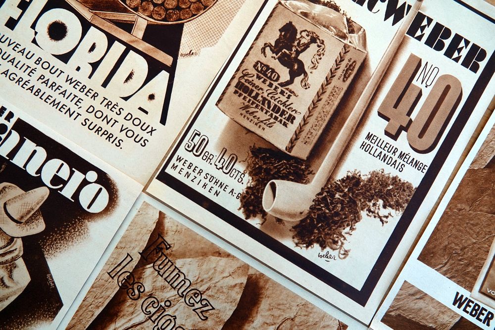 Weber Menziken Cigares - 8 Werbungen / Publicités 1929/33 | Kaufen auf ...