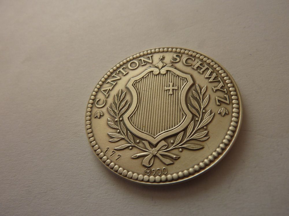 Silbermedaille : 100 Batzen , Kanton Schwyz 1991 (Neu (gemäss ...