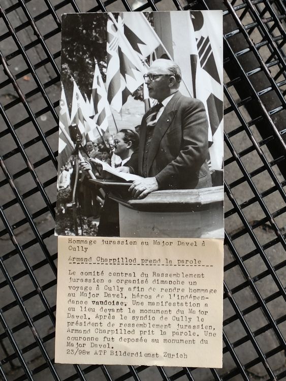 Altes Presse Photo Jurassien Armand Charpillod prend parole (Gebraucht ...