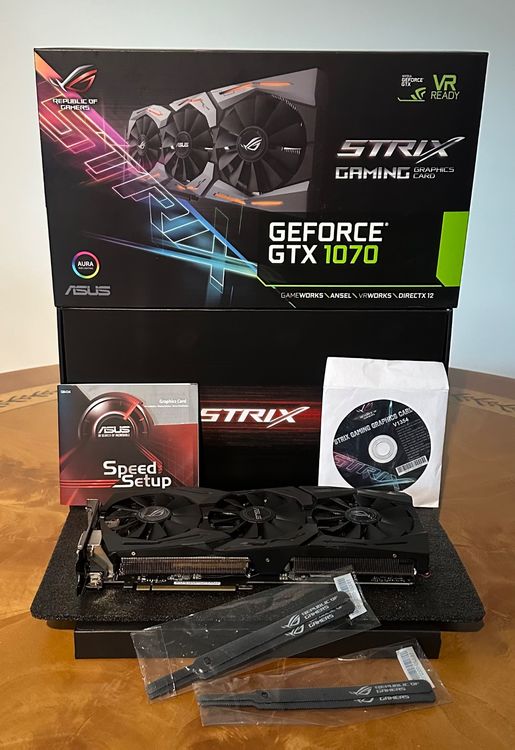 Asus ROG Strix NVIDIA GTX1070 8GB GDDR5 Gaming Grafikkarte | Kaufen auf Ricardo