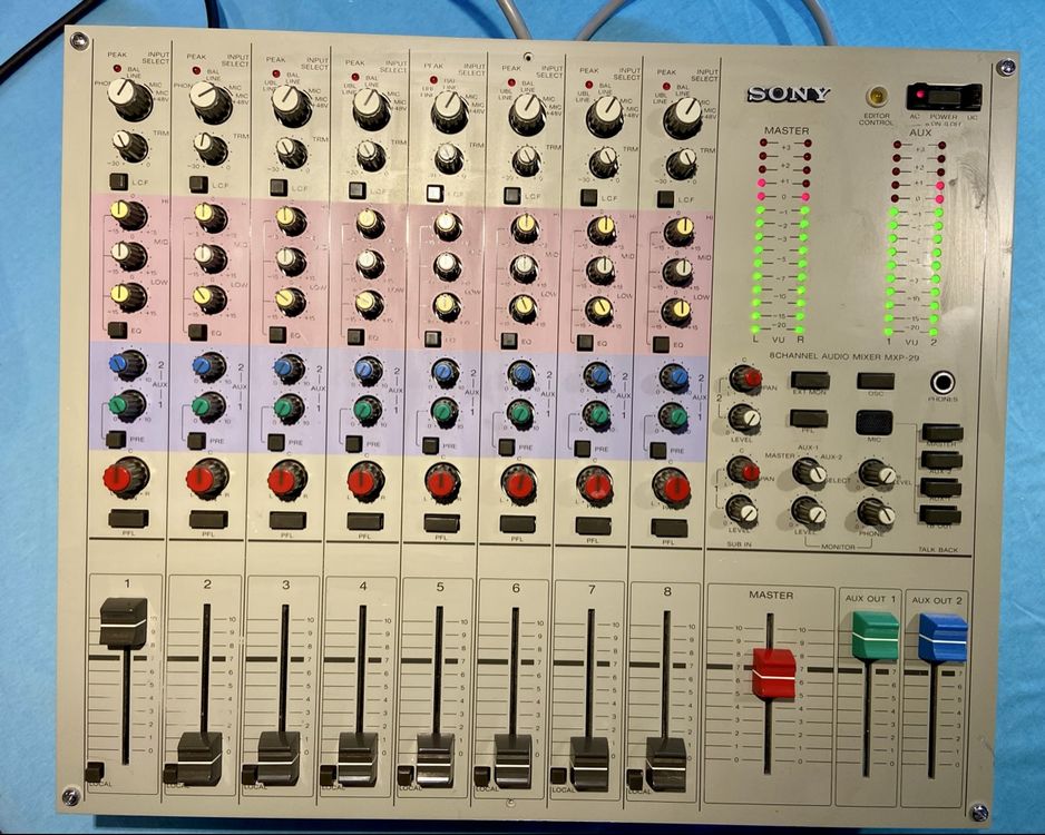 Sony Audio Mixer MXP-29, 8 Kanal Broadcast Mixer, Vintage | Kaufen auf ...